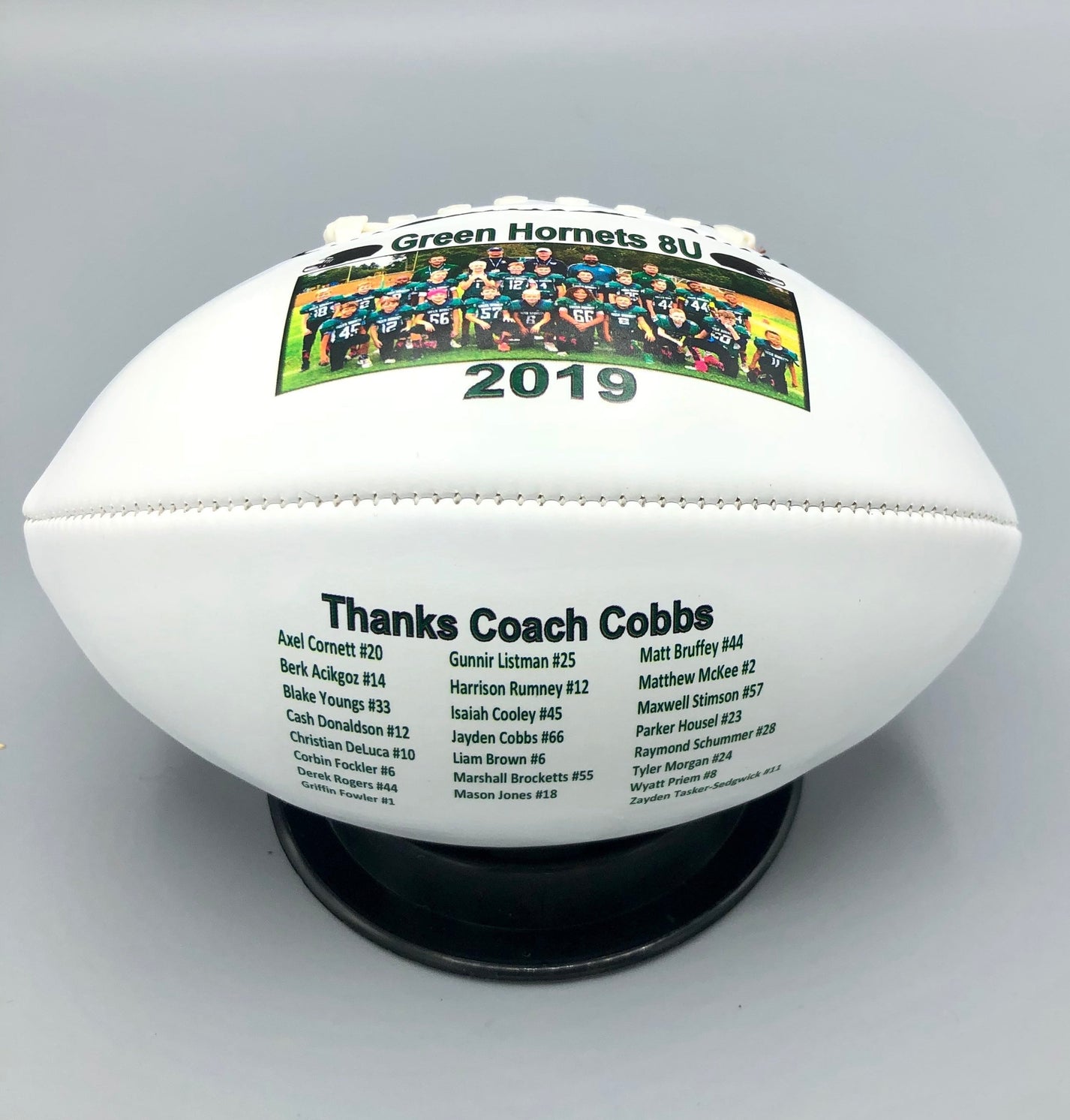Custom Made Personalized 2 Panel Print Mini Size Footballs for Coach's ...