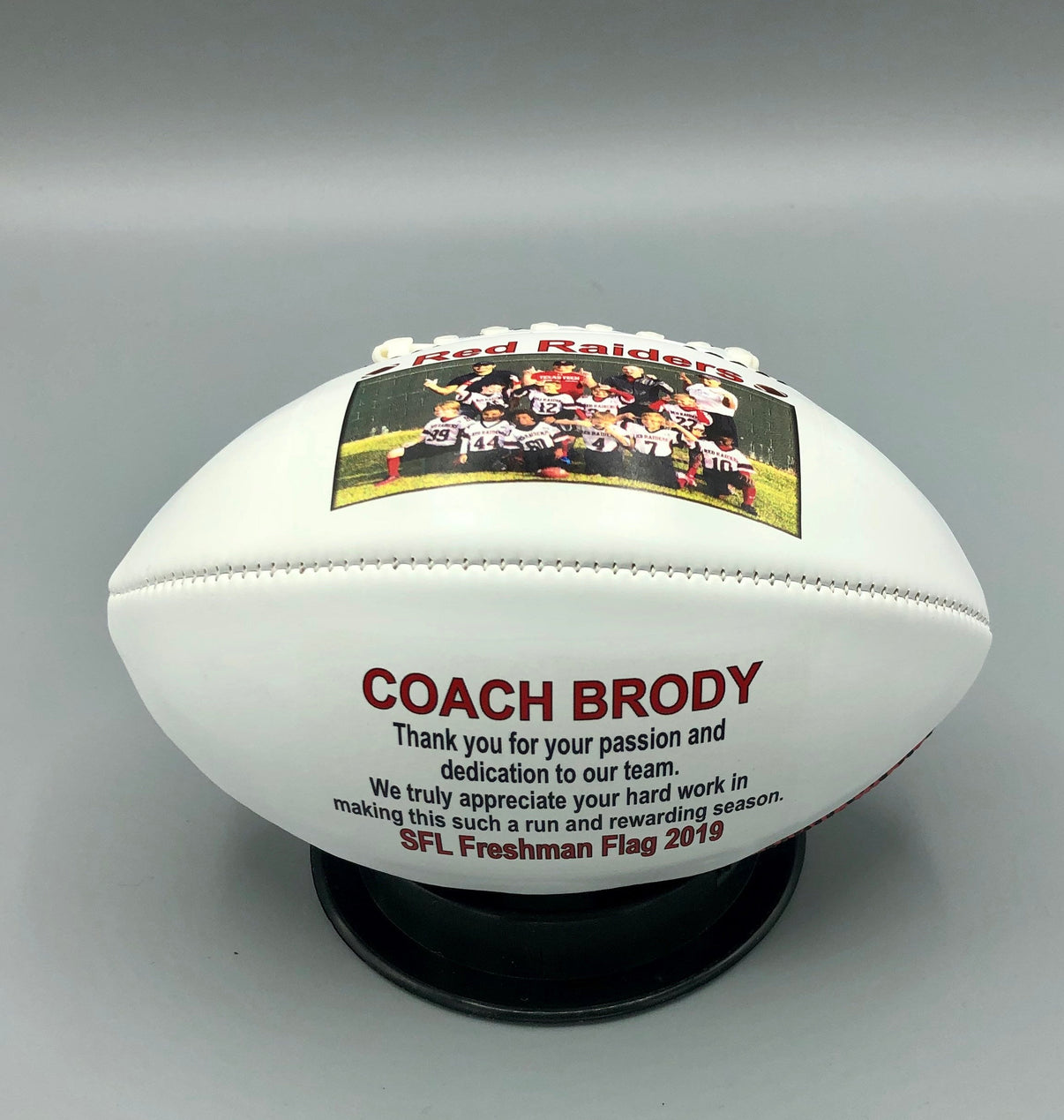 Custom Made Personalized 2 Panel Print Mini Size Footballs for Coach's ...