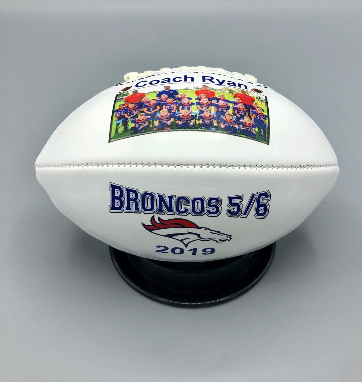Custom Made Personalized 2 Panel Print Mini Size Footballs for Coach's ...