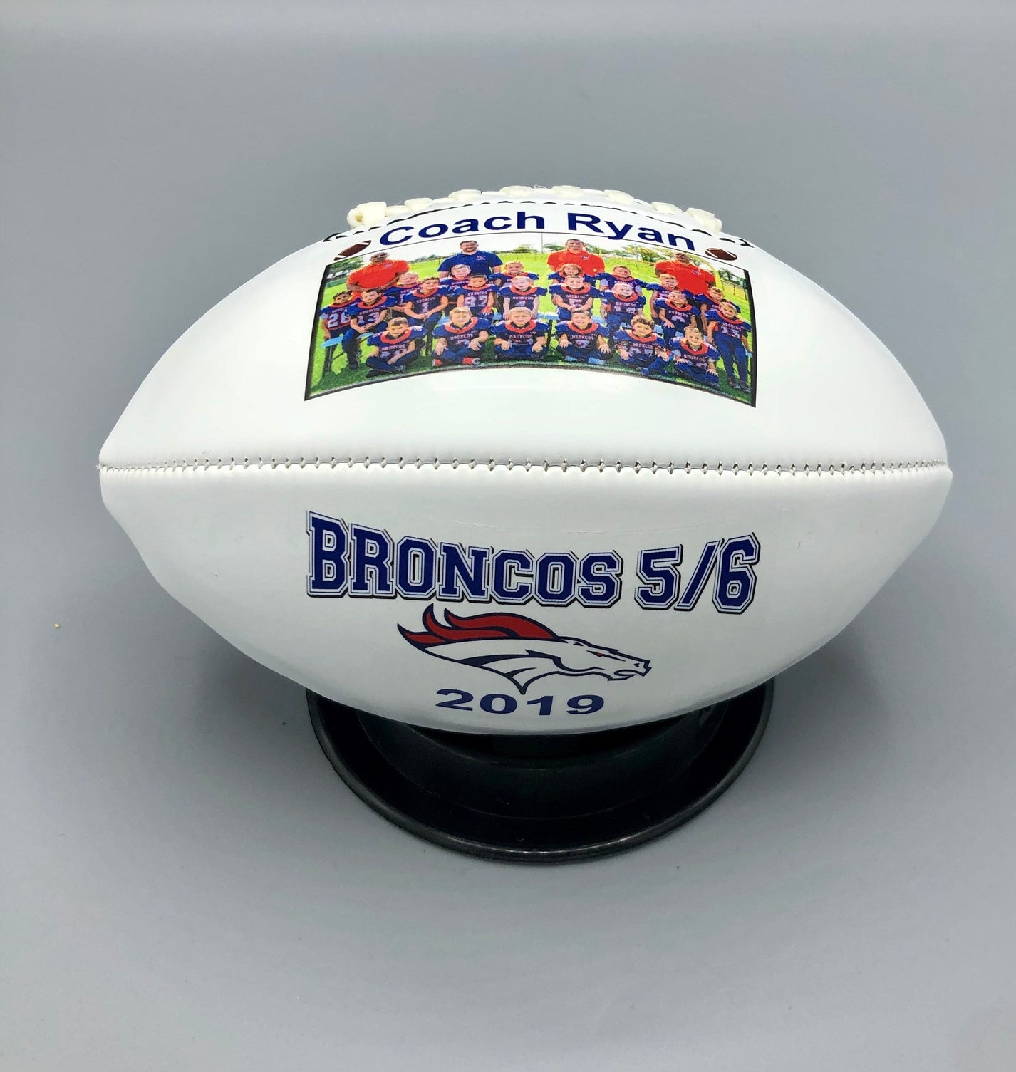 Custom Made Personalized 2 Panel Print Mini Size Footballs for Coach's ...