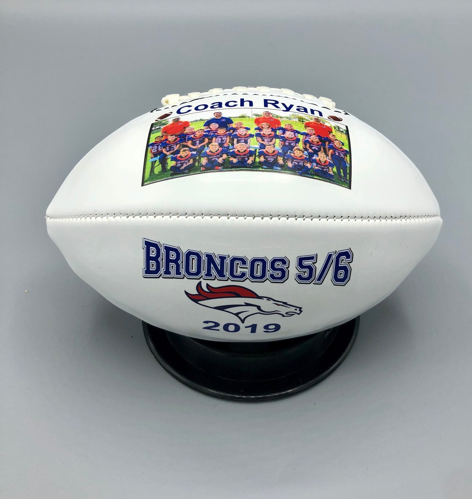 Custom Made Personalized 2 Panel Print Mini Size Footballs for Coach's ...
