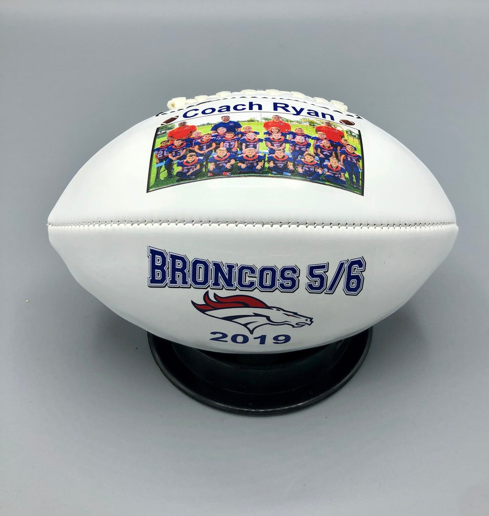 Custom Made Personalized 2 Panel Print Mini Size Footballs for Coach's ...