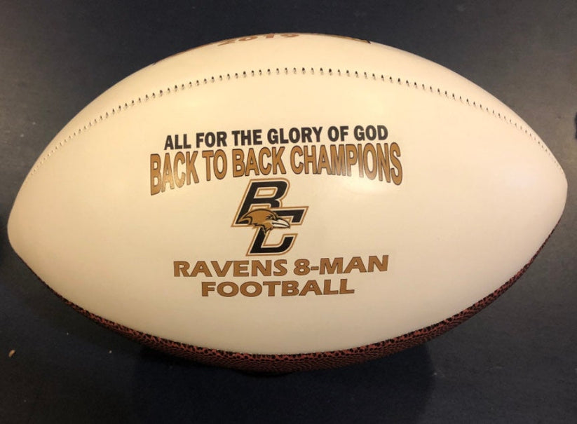 Custom Made Personalized 2 Panel Print Mini Size Footballs for Coach's ...