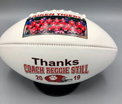 Personalized 2 Panel Print Mini Size Footballs for Coach's' Gift, Seni ...