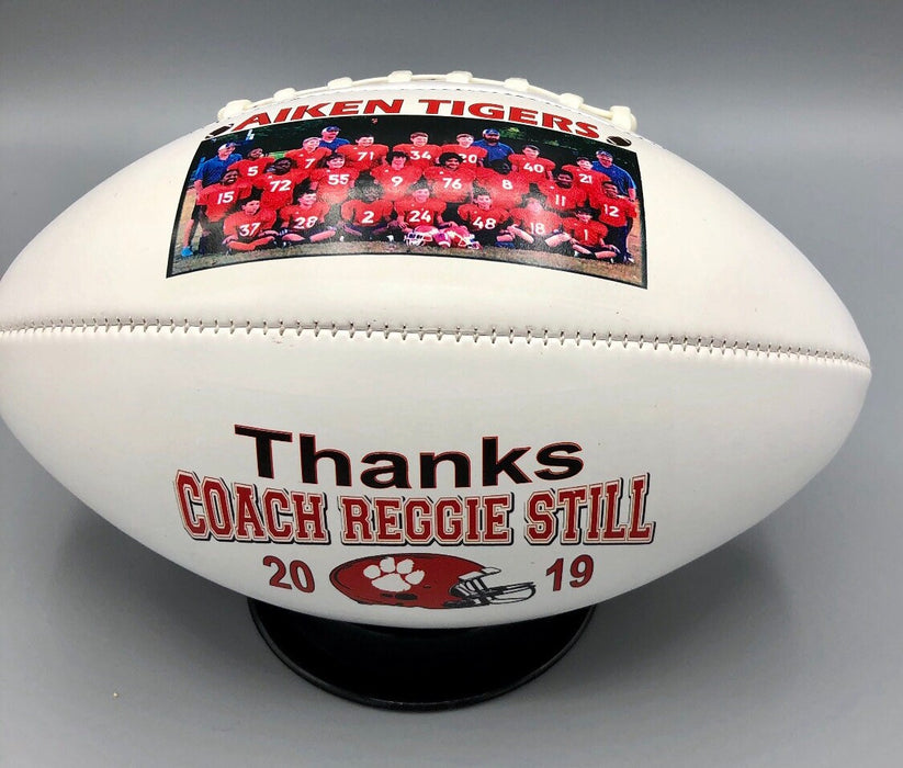Custom Made Personalized 2 Panel Print Mini Size Footballs for Coach's ...