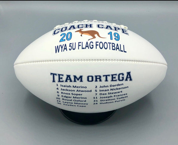 Custom Made Personalized 2 Panel Print Mini Size Footballs for Coach's ...